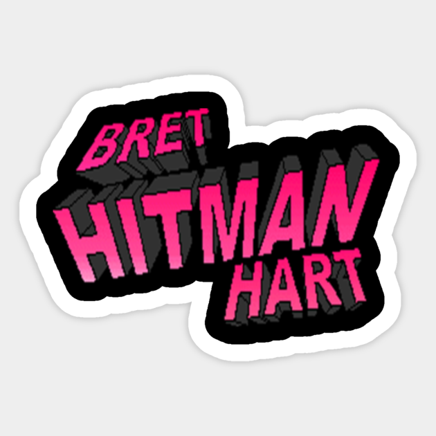 Bret Hitman Hart Classic Logo Design Bret Hart Sticker Teepublic